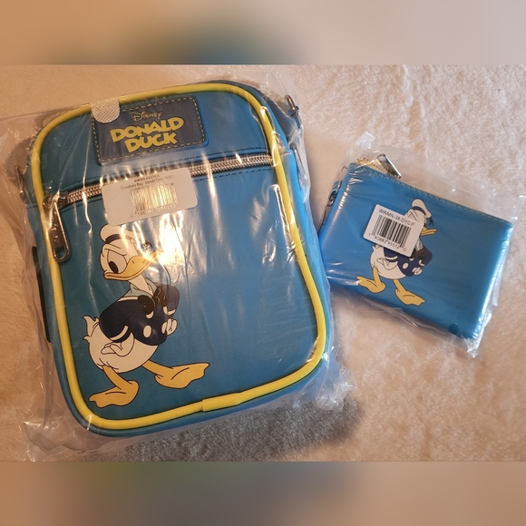 Disney | Bags | Disney Donald Duck Crossbody And Coin Purse | Poshmark